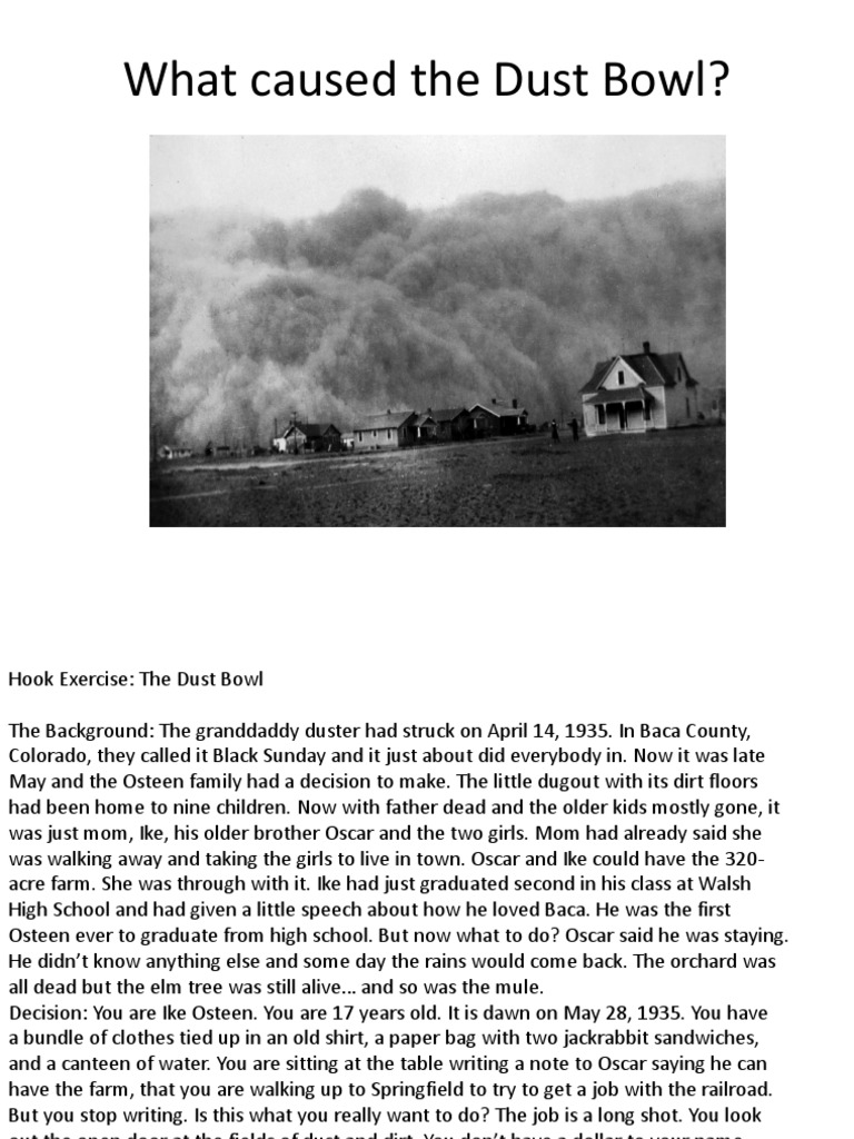 Causes of the Dust Bowl Explained | PDF | Dust Bowl | Tractor
