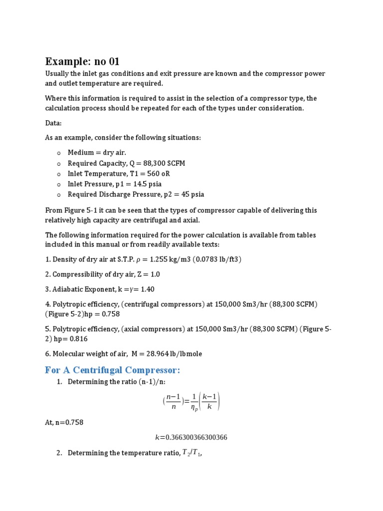 Centrifugal Compressor Design. | PDF | Physical Chemistry | Energy ...