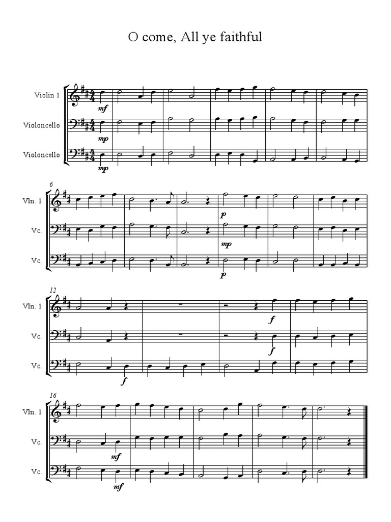 Oh Come All Ye Faithful | PDF