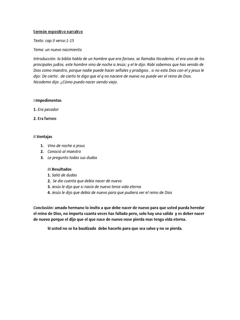 Sermo Expositivo Narrativo | PDF