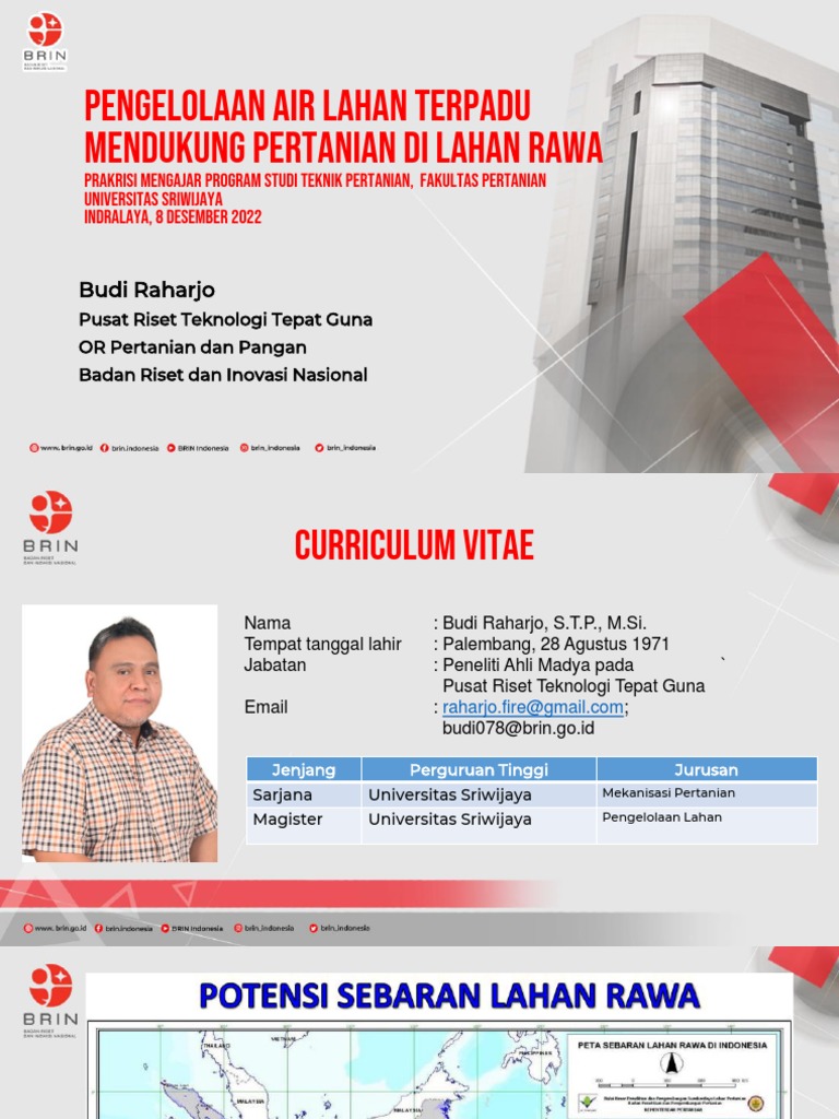 Pengelolaan Air Di Lahan Rawa. Edit | PDF