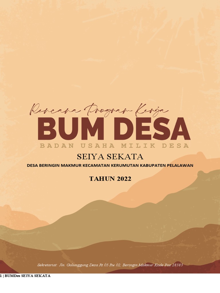 Program Kerja Bumdesa Seiya Sekata.11 | PDF