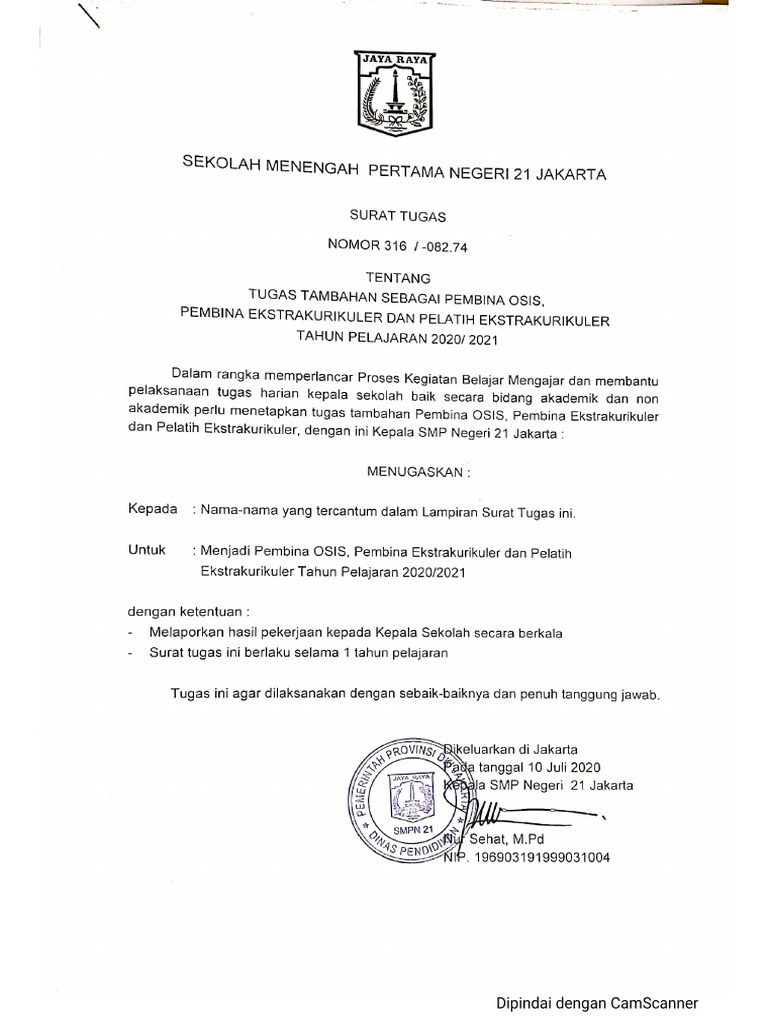 Pembina Ekskul Rohis 10 Juli 2020 | PDF