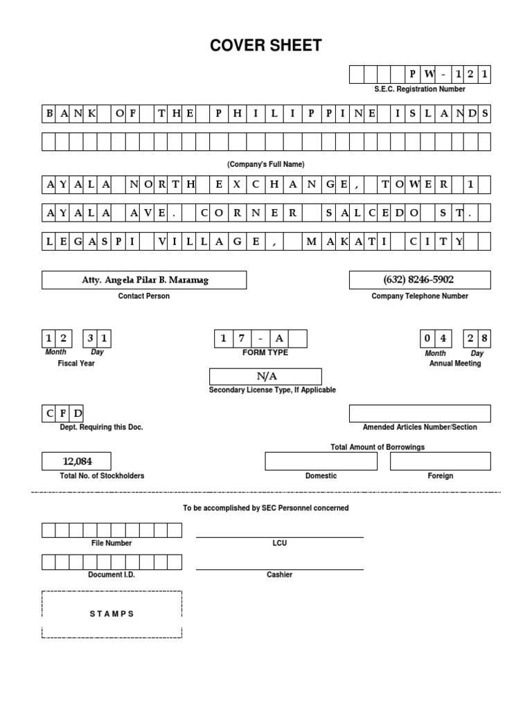 2021 BPI SEC Form 17A - Final | Download Free PDF | Securities (Finance ...