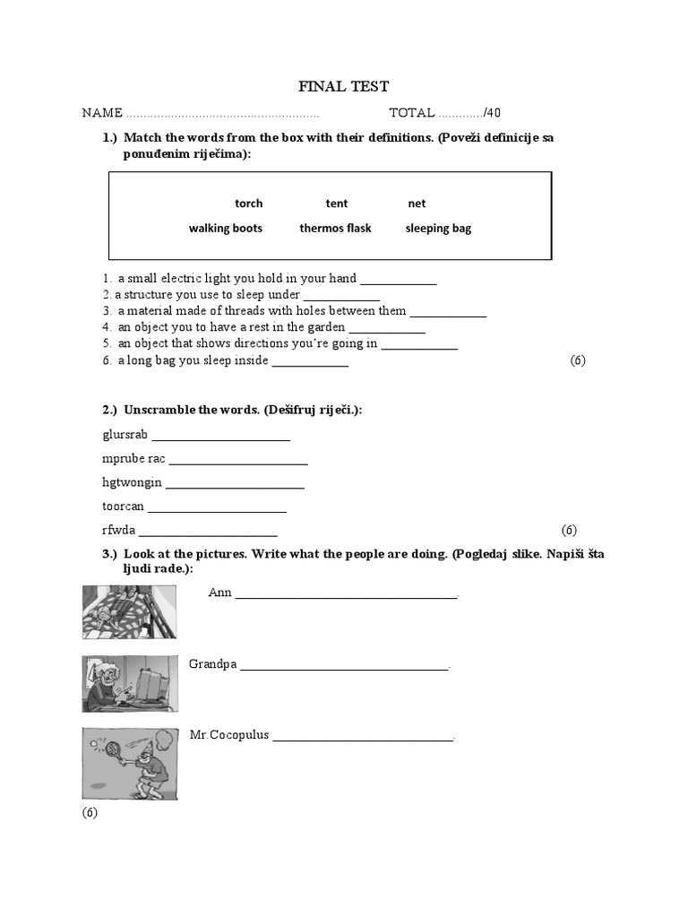 Final Test Review | PDF
