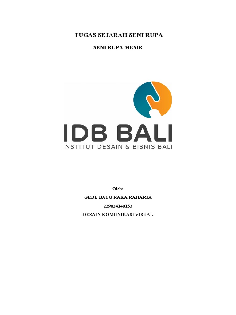 Sejarah Seni Rupa Mesir | PDF