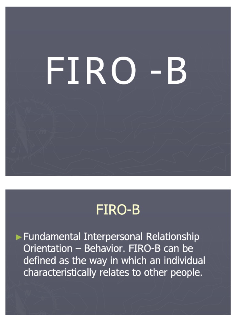 Firo B | PDF | Interpersonal Relationships | Behavior