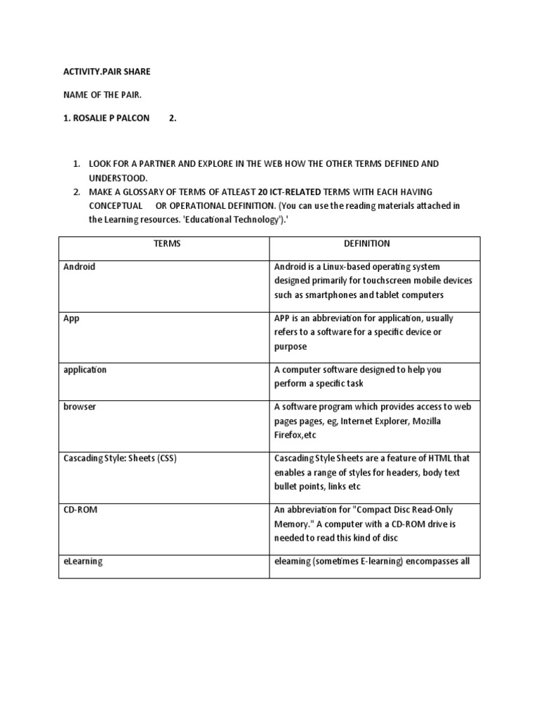 ACTIVITY - PAIR S-WPS Office | PDF | Technology & Engineering