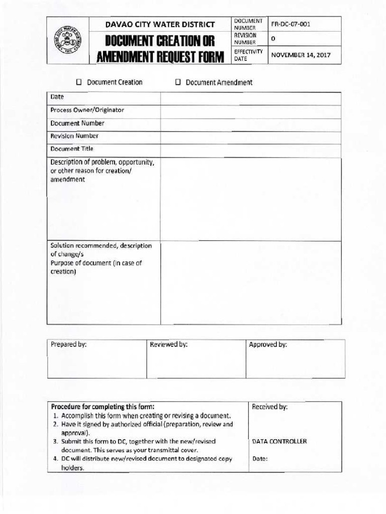 DCWD Forms - For Web | PDF