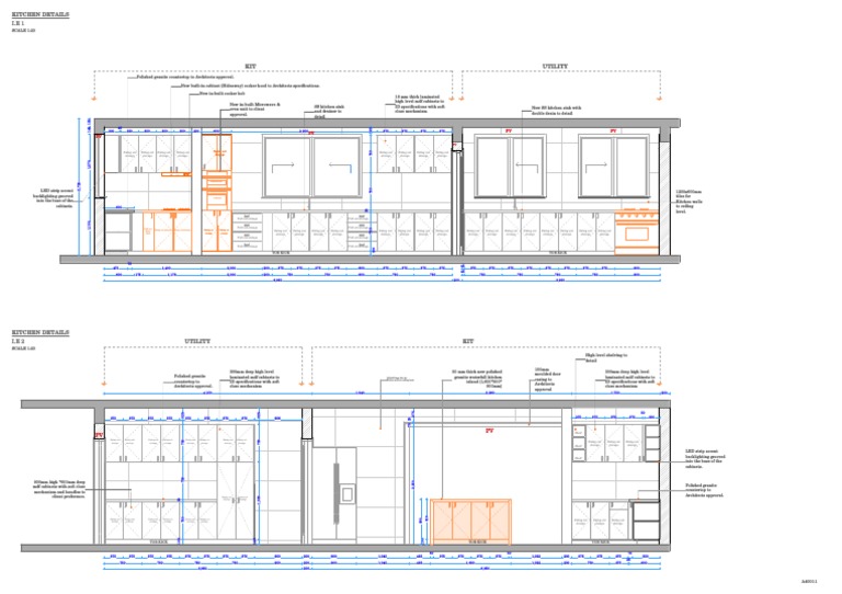 Kitchen Interior Elevations | PDF | Cabinetry | Equipment