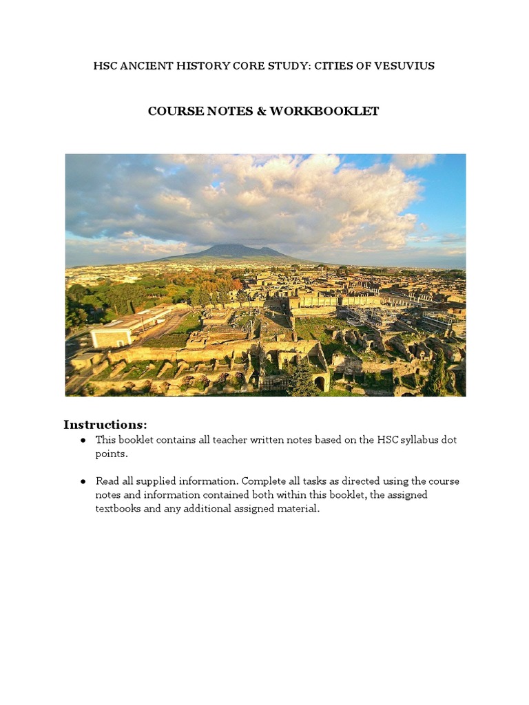 Cities of Vesuvius Booklet | PDF | Pompeii | Mount Vesuvius