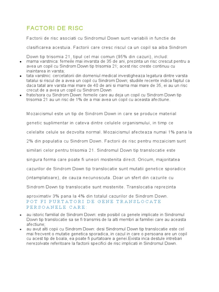 Factori de Risc | PDF