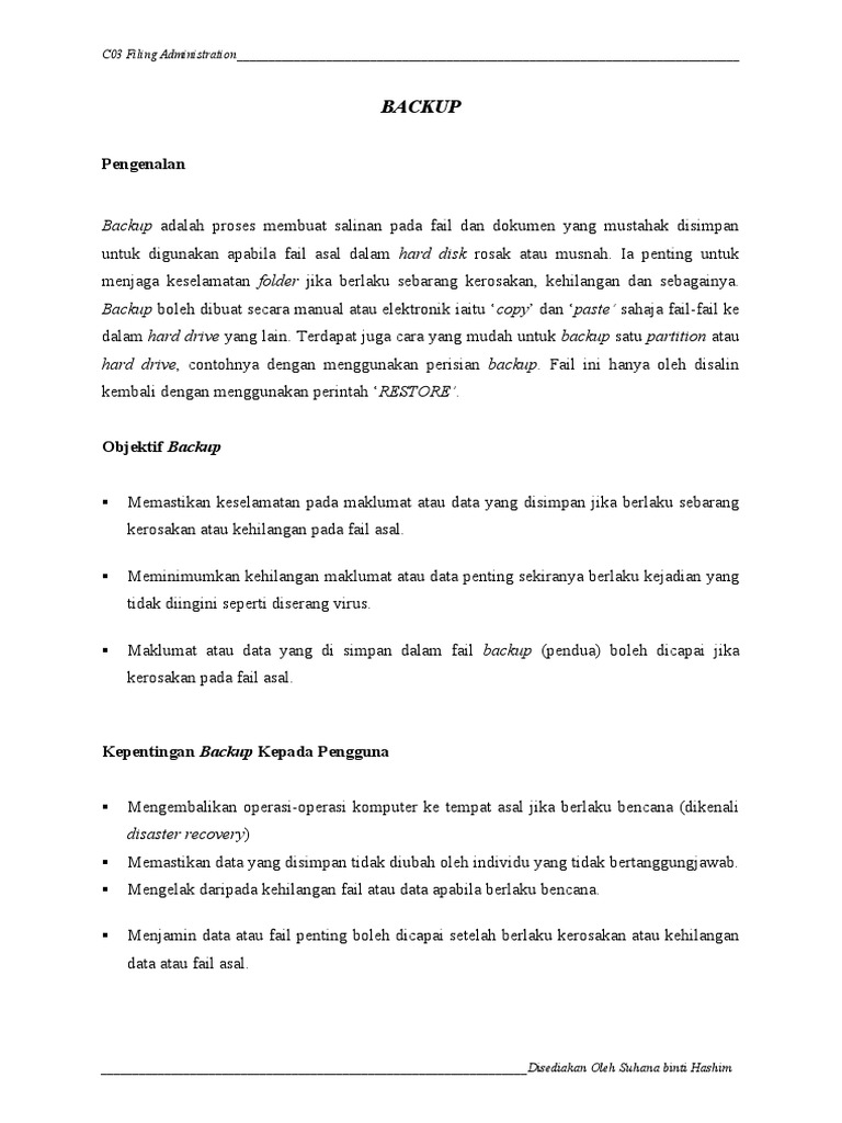 Pengenalan Backup Pdf