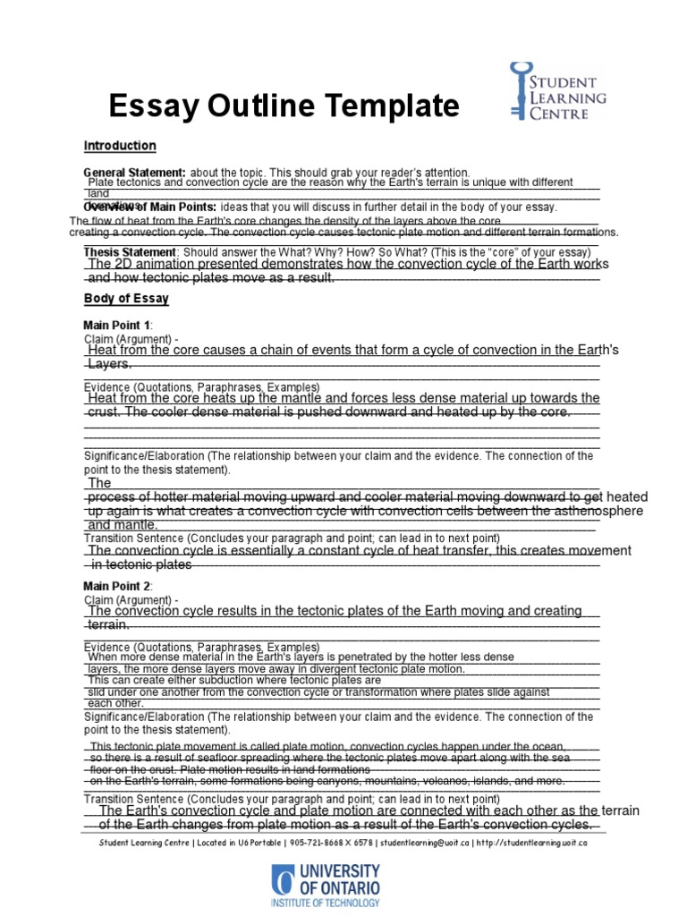 Essay-Outline-Template For Plate Tectonics | PDF | Plate Tectonics | Earth