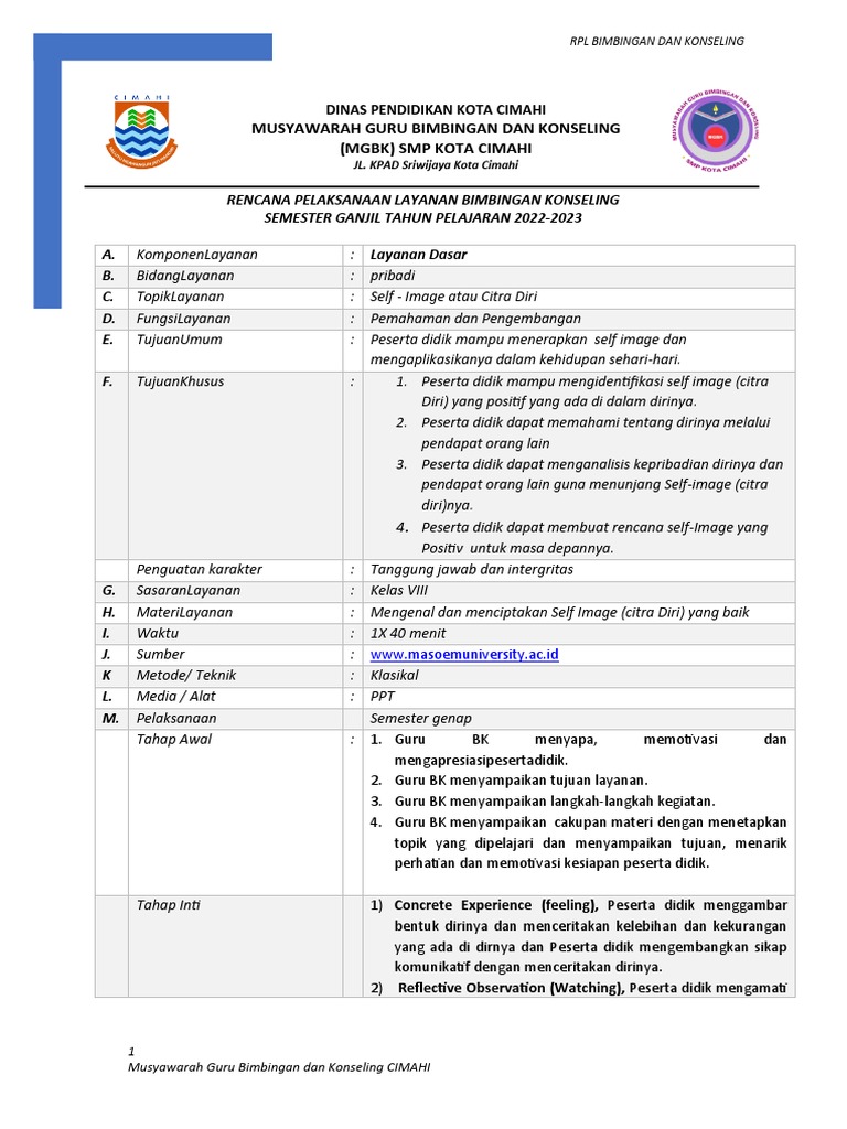 RPL Self Image | PDF