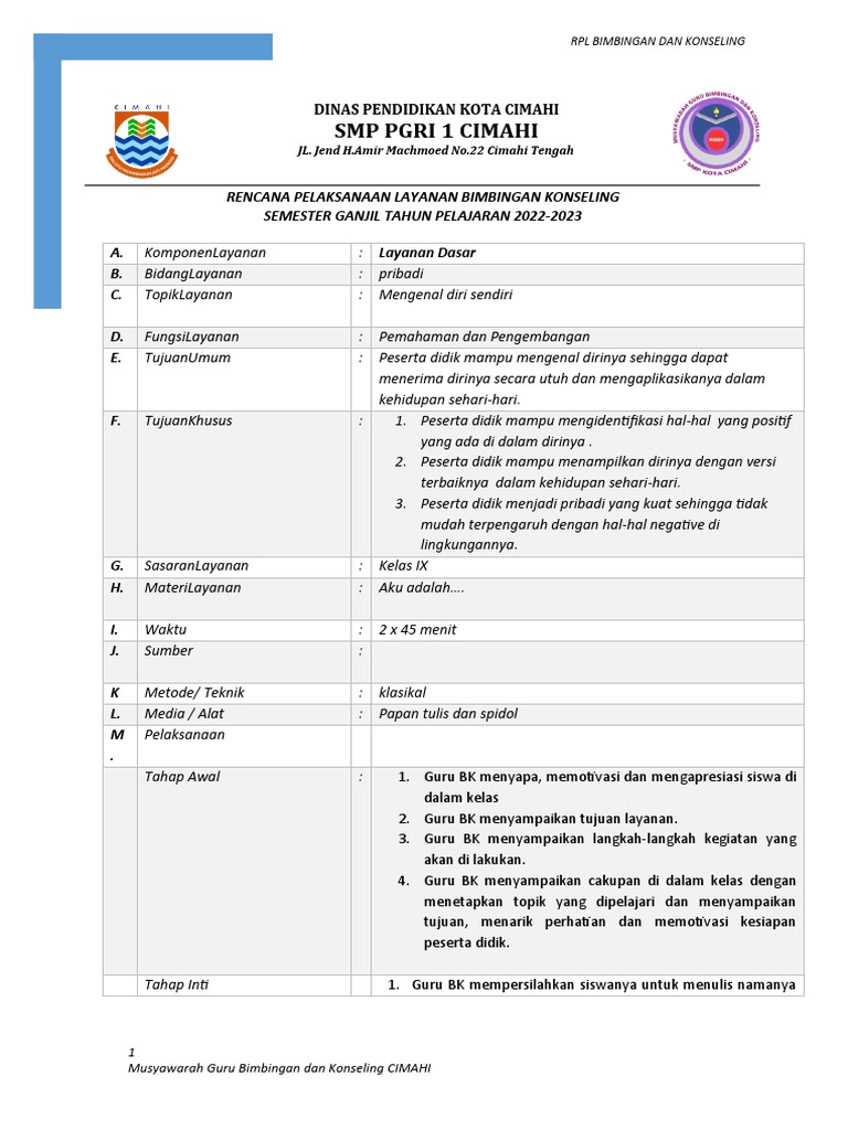 RPL Mengenal Diri | PDF | Karier & Perkembangan