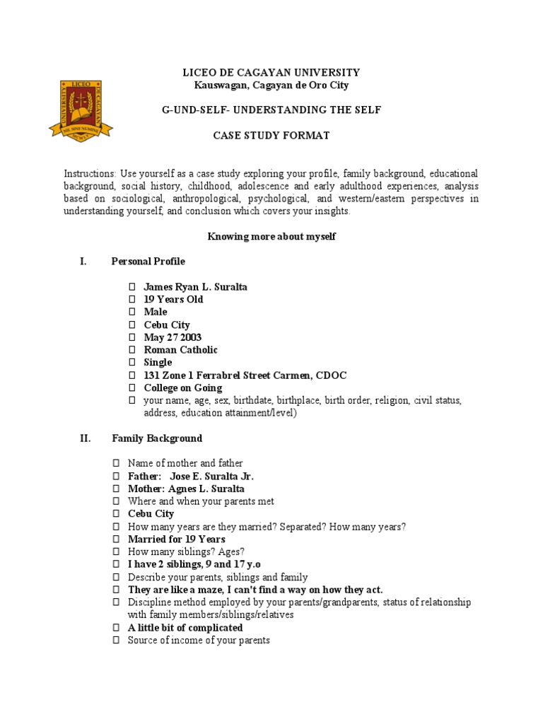 Revised Case Study Format | PDF | Psychology | Attitude (Psychology)