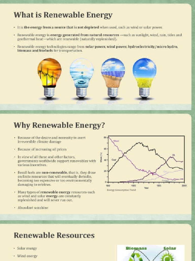 Renewable Sources of Energy | PDF