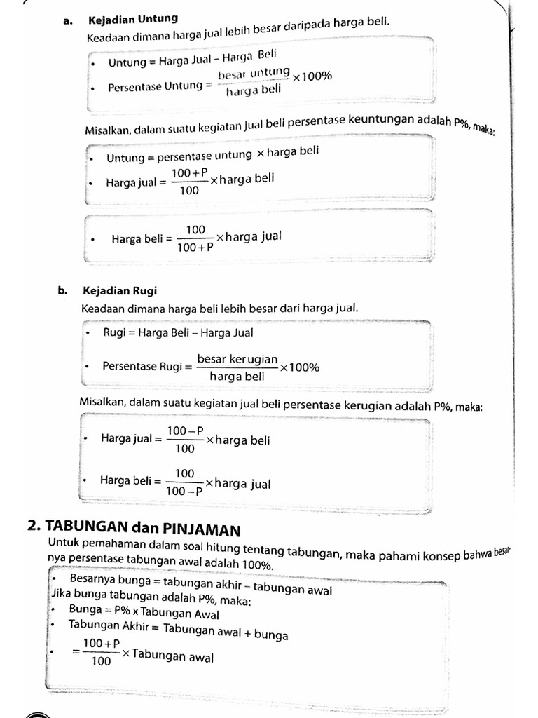Rumus Aritmatika Sosial | PDF