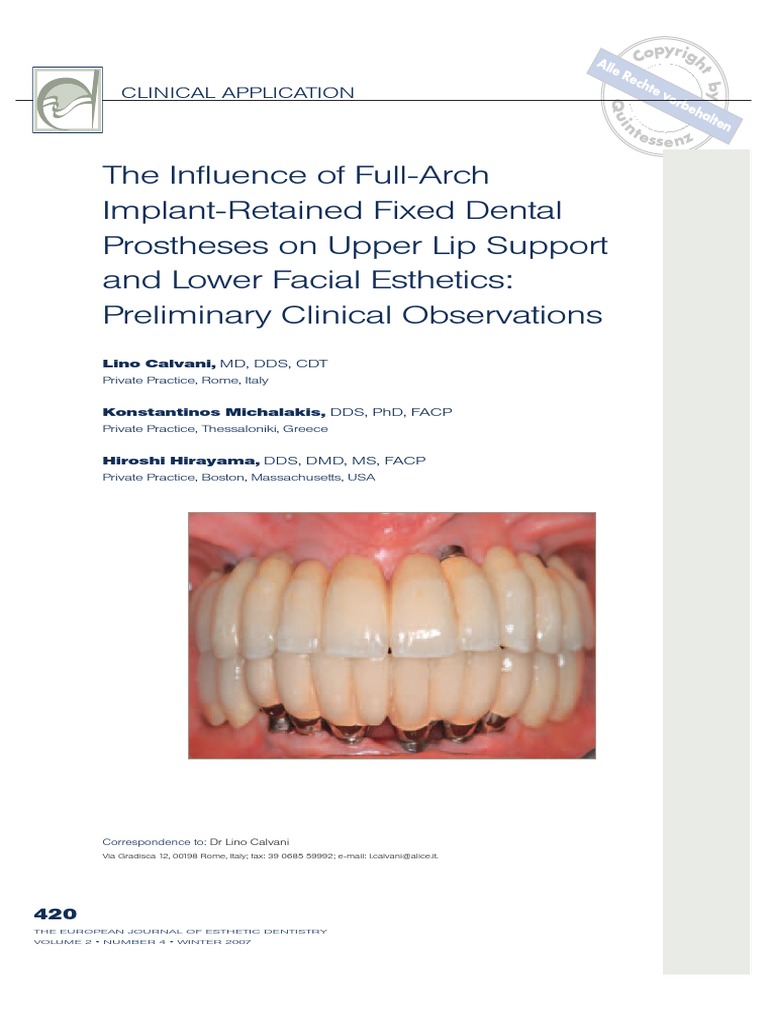 Lip Support | PDF | Dentures | Dental Implant