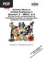 Araling Panlipunan: Learning Activity Sheets | PDF