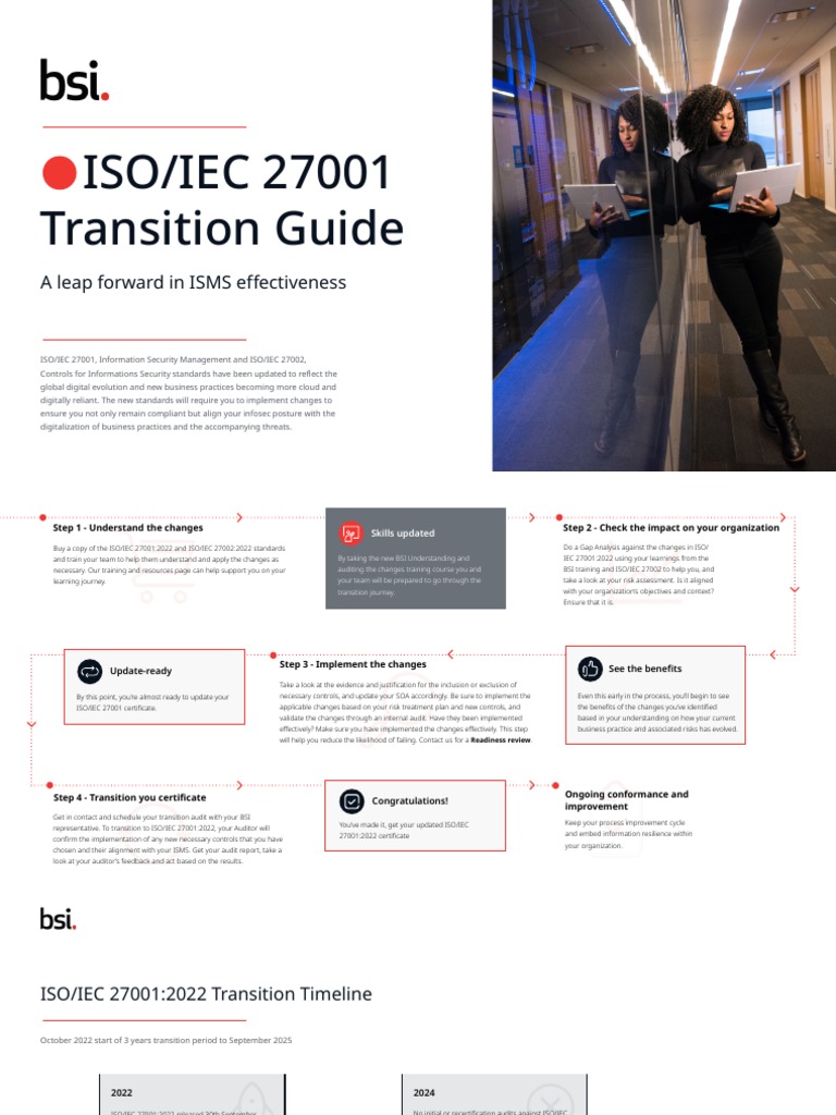 BSI - ISO 27001 Infographic Latest 2022 With Timelines | PDF | Business ...