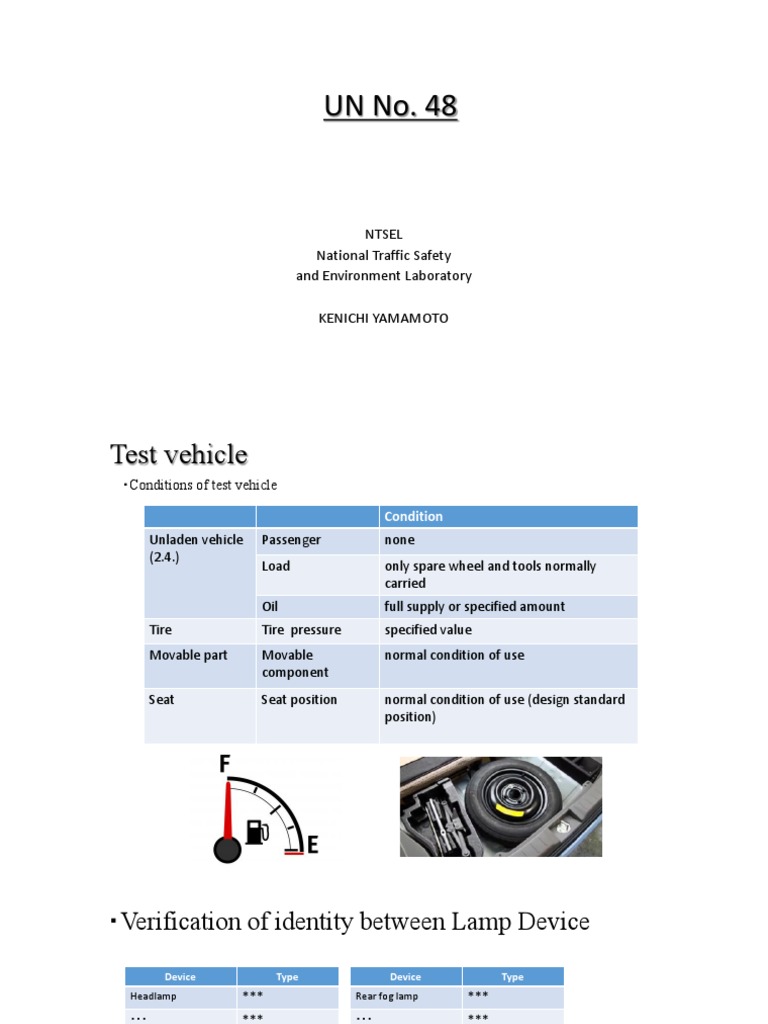 3-2test Procedure On R48 (Lamps) | PDF | Headlamp | Electrical Engineering