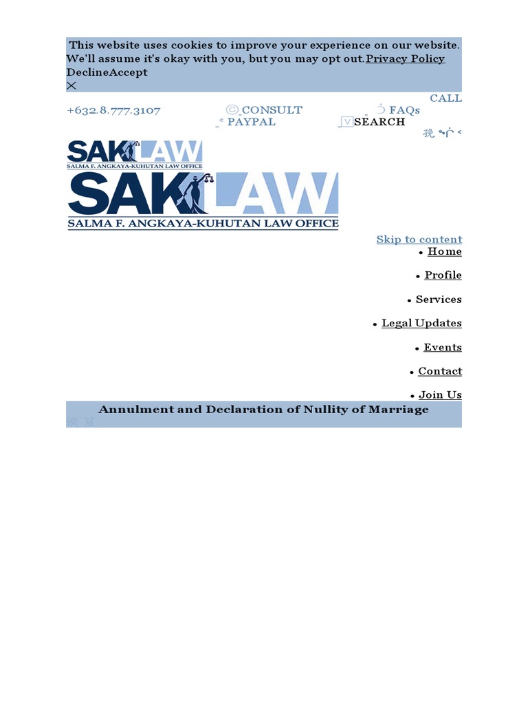 Annulment Process | Download Free PDF | Annulment | Marriage