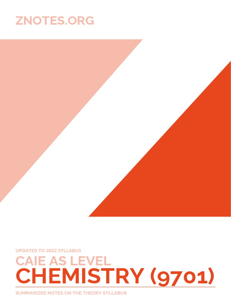 Caie As Level Chemistry 9701 Theory v1 | PDF | Chemical Bond | Chemical ...