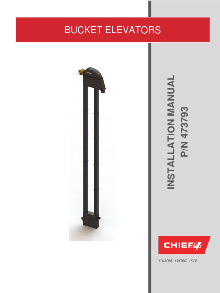 Bucket Elevator Installation Manual | PDF | Elevator | Specification ...