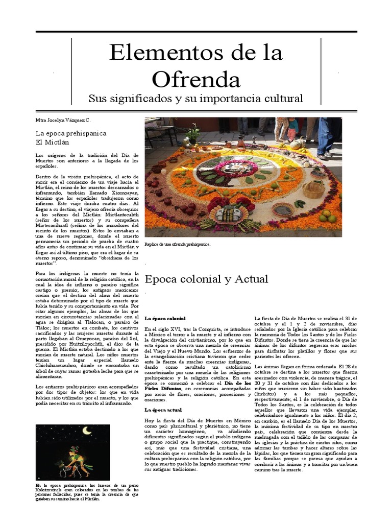Elementos de La Ofrenda | PDF | Infierno