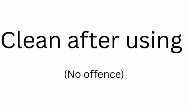 Clean After Using | PDF