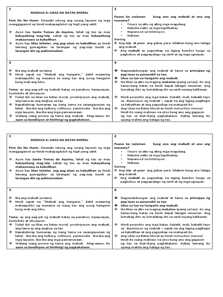Module 6 Likas Na Batas Moral | PDF