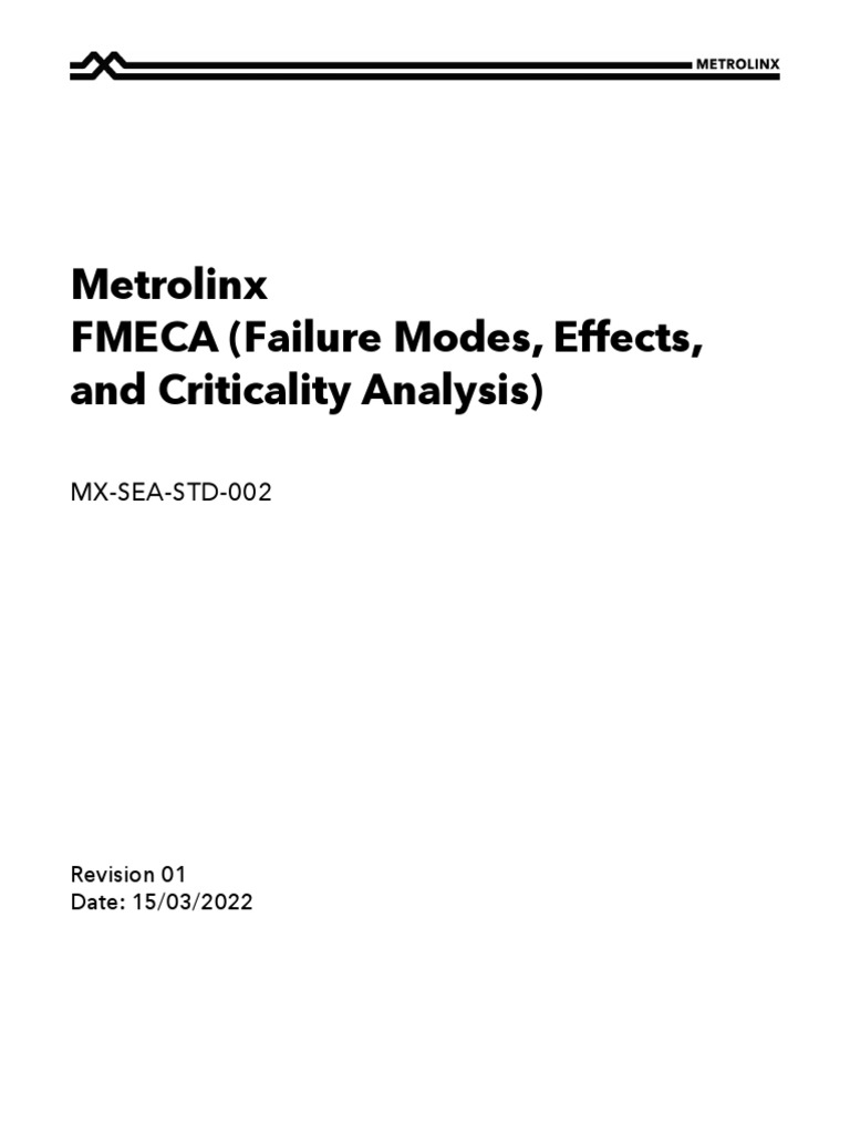 MX Sea STD 002 Fmeca Process - Rev01 | PDF | Reliability Engineering | Life Cycle Assessment