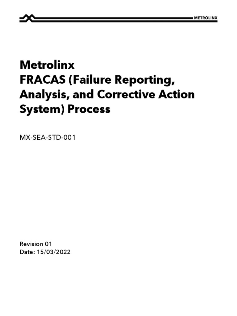 MX Sea STD 001 Fracas Process - Rev01 | PDF | Reliability Engineering ...