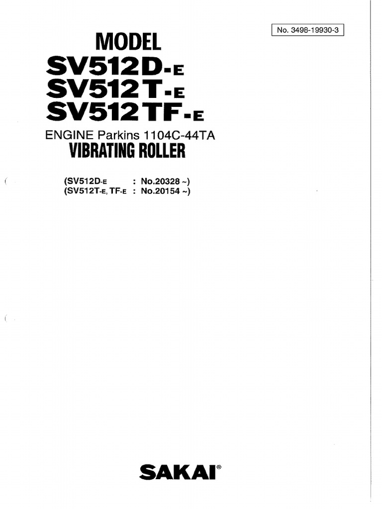 Sv512-E Series Parts Catalogue | PDF
