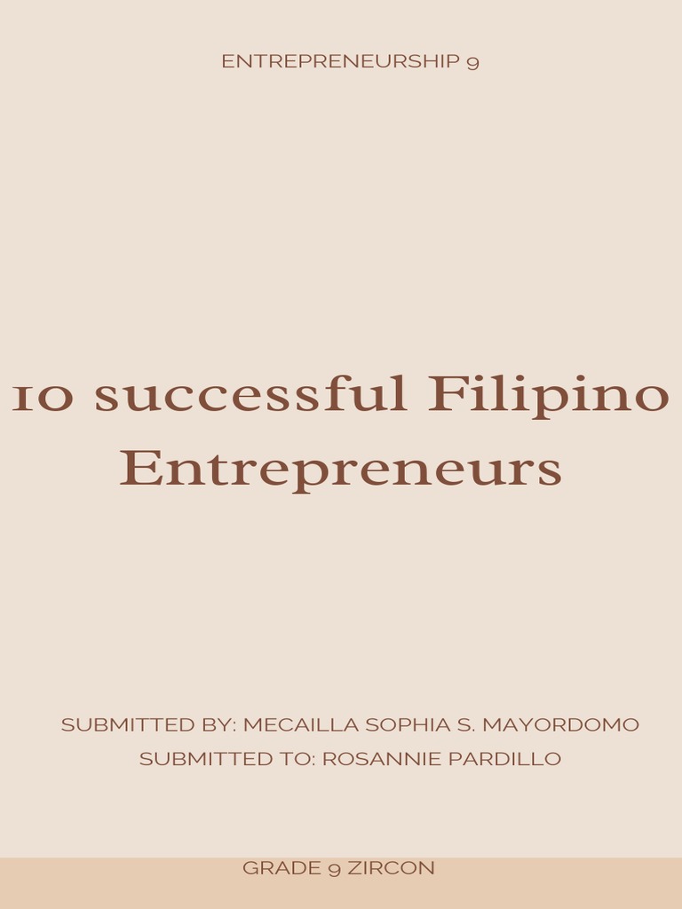 Entrep Kyla | PDF | Philippines | Food And Drink