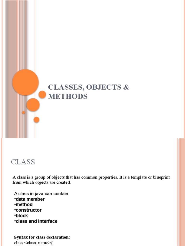 Classes Objects And Methods Pdf Programming Constructor Object 4849