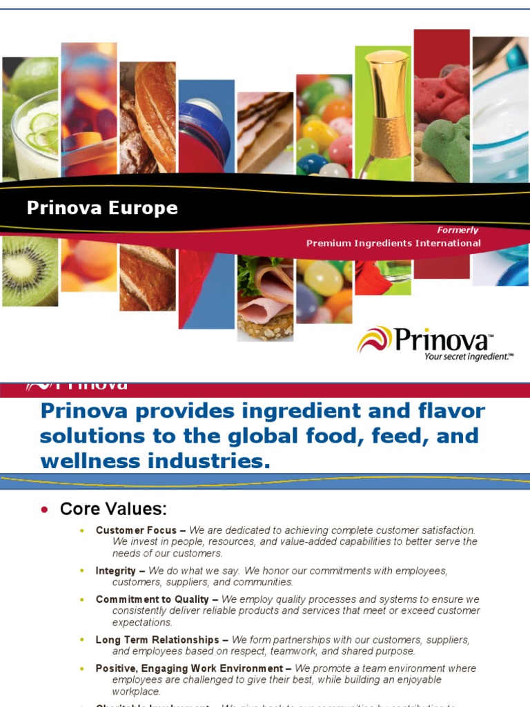 2011 Prinova Europe Intro-1 | PDF | Customer | Supply Chain