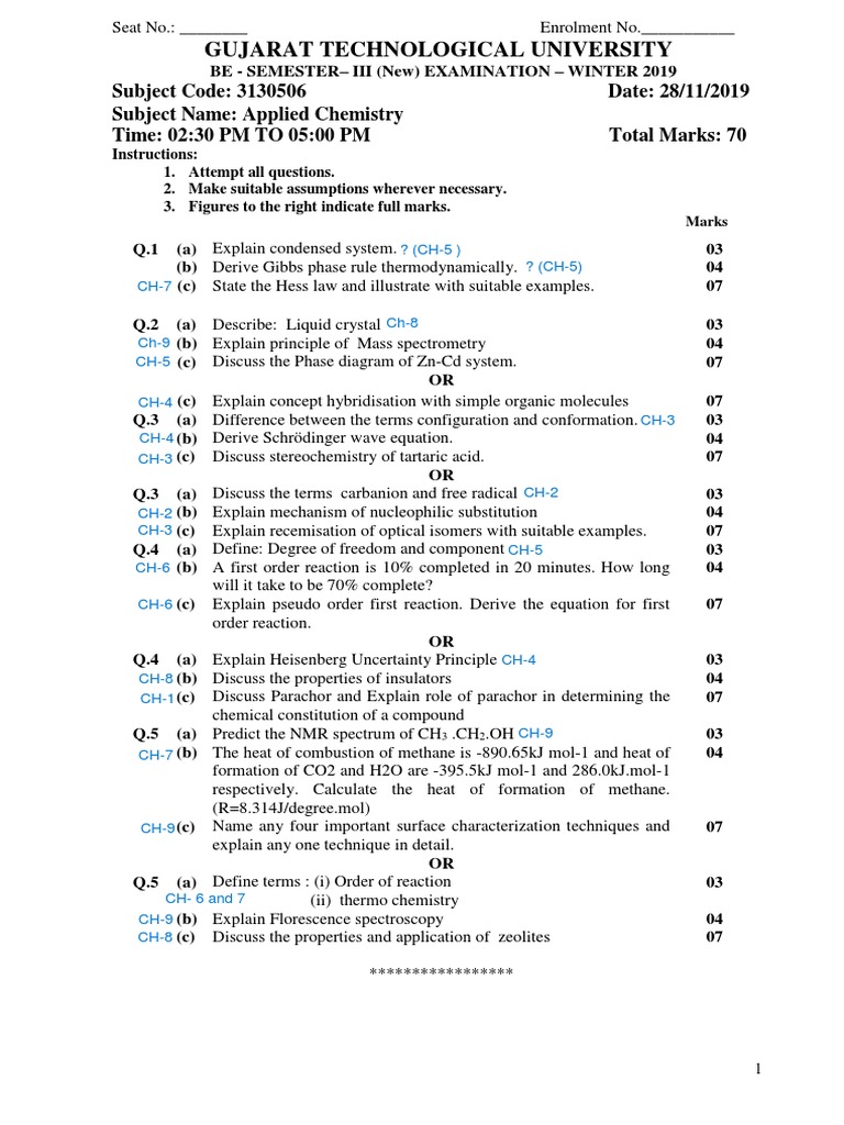 AC 2019 Winter | PDF | Chemical Reactions | Chemistry