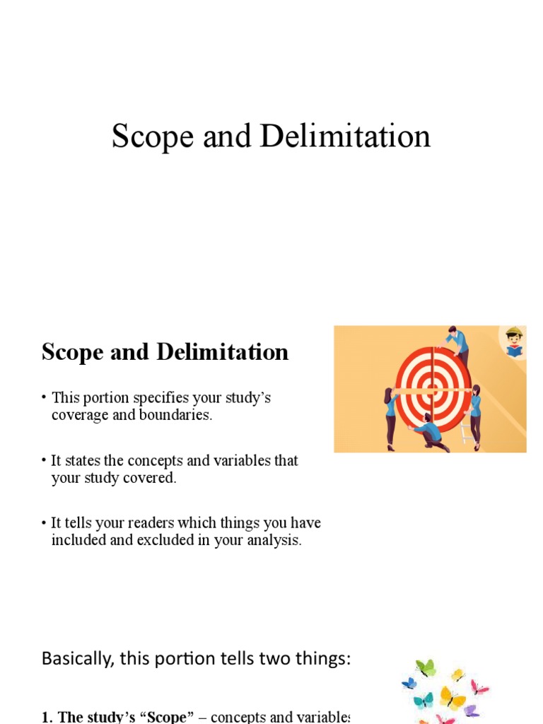 Scope and Delimitation | PDF | Scope (Computer Science) | Test (Assessment)