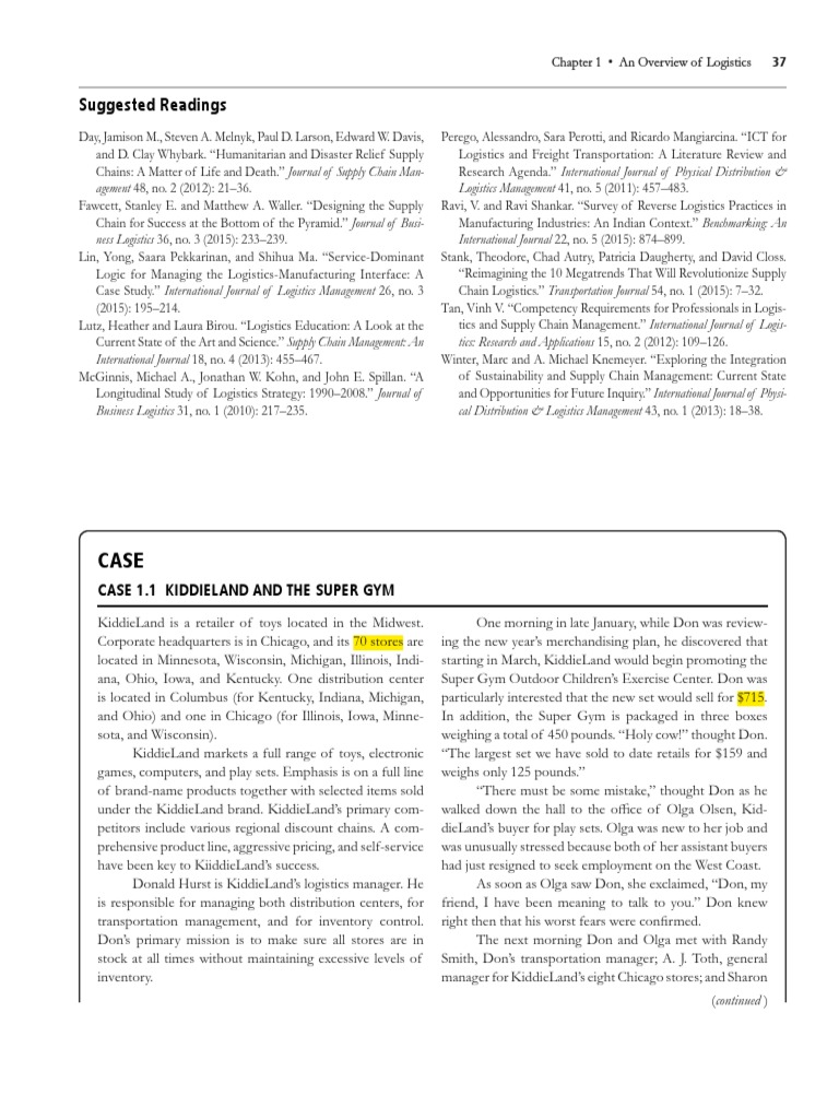 Logistics - Case 1 | PDF | Logistics | Supply Chain Management