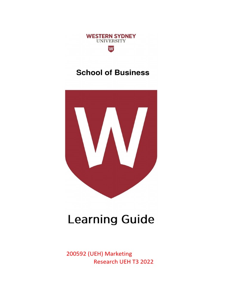 Marketing Research - WSU - T3 2022 - Final Learning Guide | PDF ...