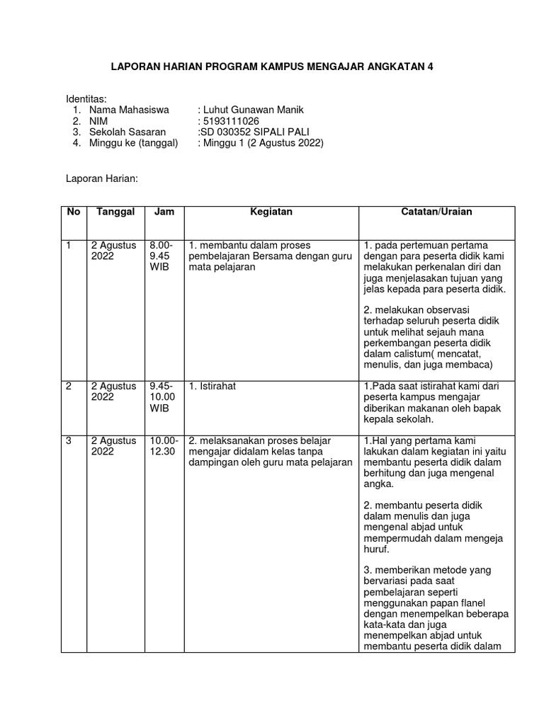 ALap Harian km4 | PDF