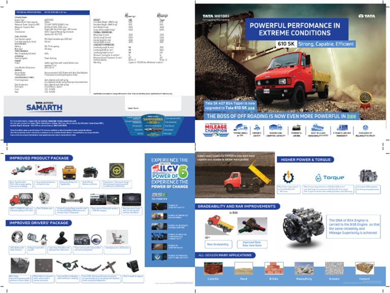 TATA LCV TIPPER-610 SK Overview - Specs, Features & Images | PDF ...