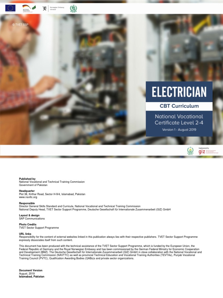 Curriculum Electrician Level II IV | PDF | Electrical Wiring | Electrician