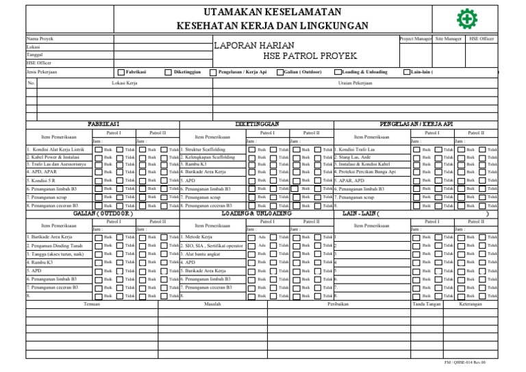 QHSE-014 Patrol HSE Officer. (Rev.0) | PDF