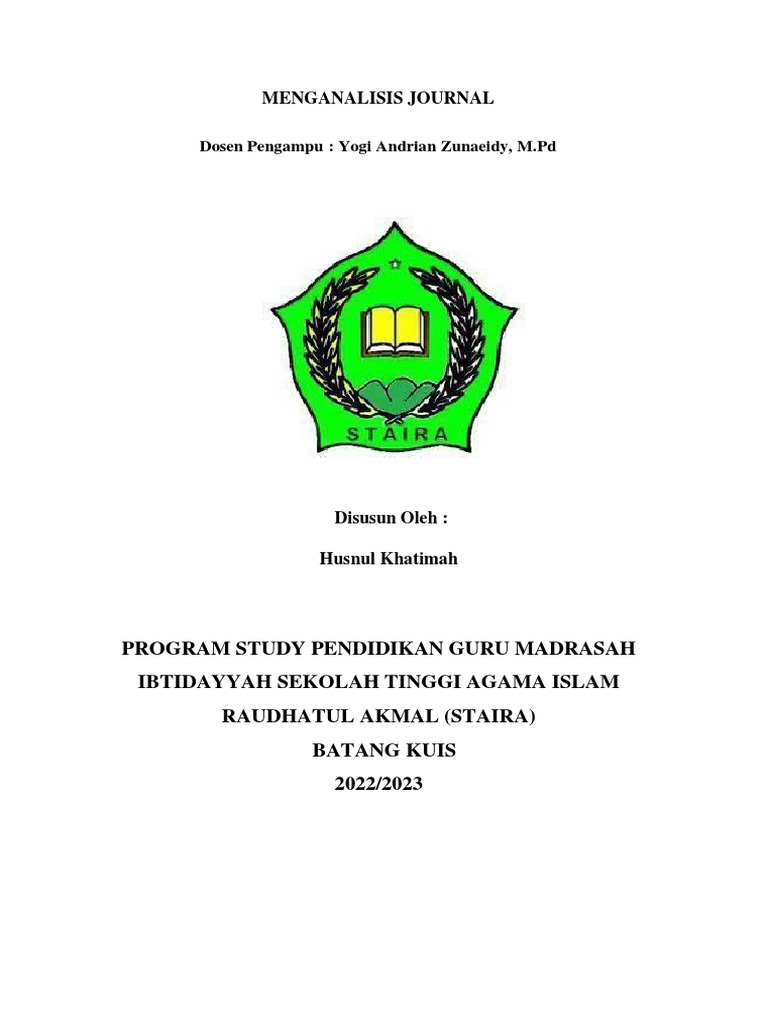 Menganalisis Jurnal Husnul | PDF