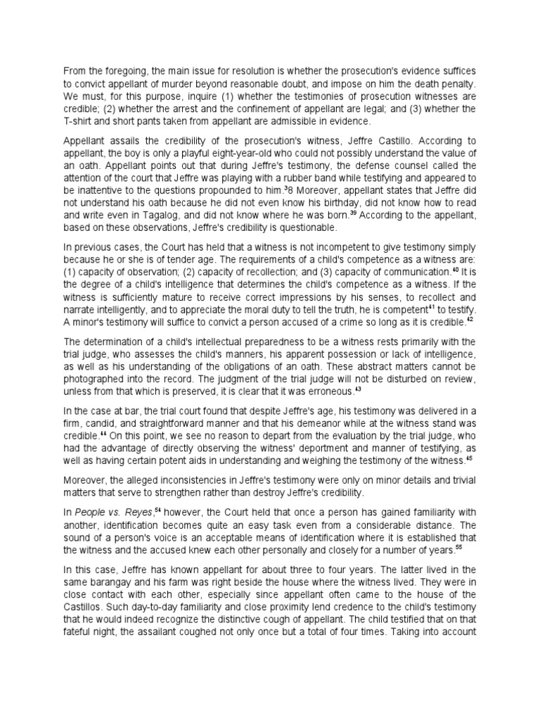 Credibility of Child Witnesses in Court | PDF | Witness | Hearsay
