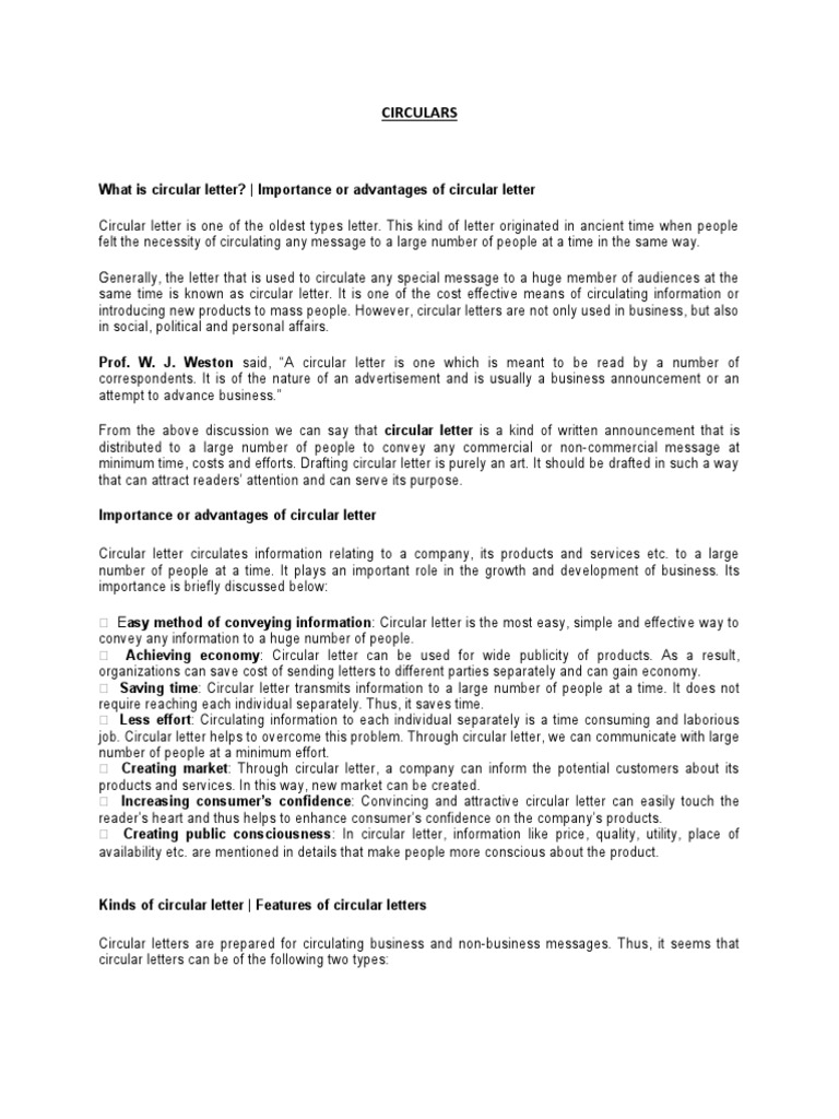 Circulars | PDF | Information | Market (Economics)